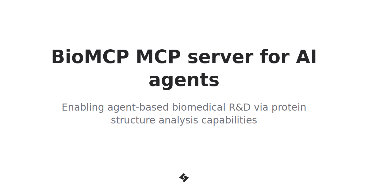 BioMCP MCP server for AI agents