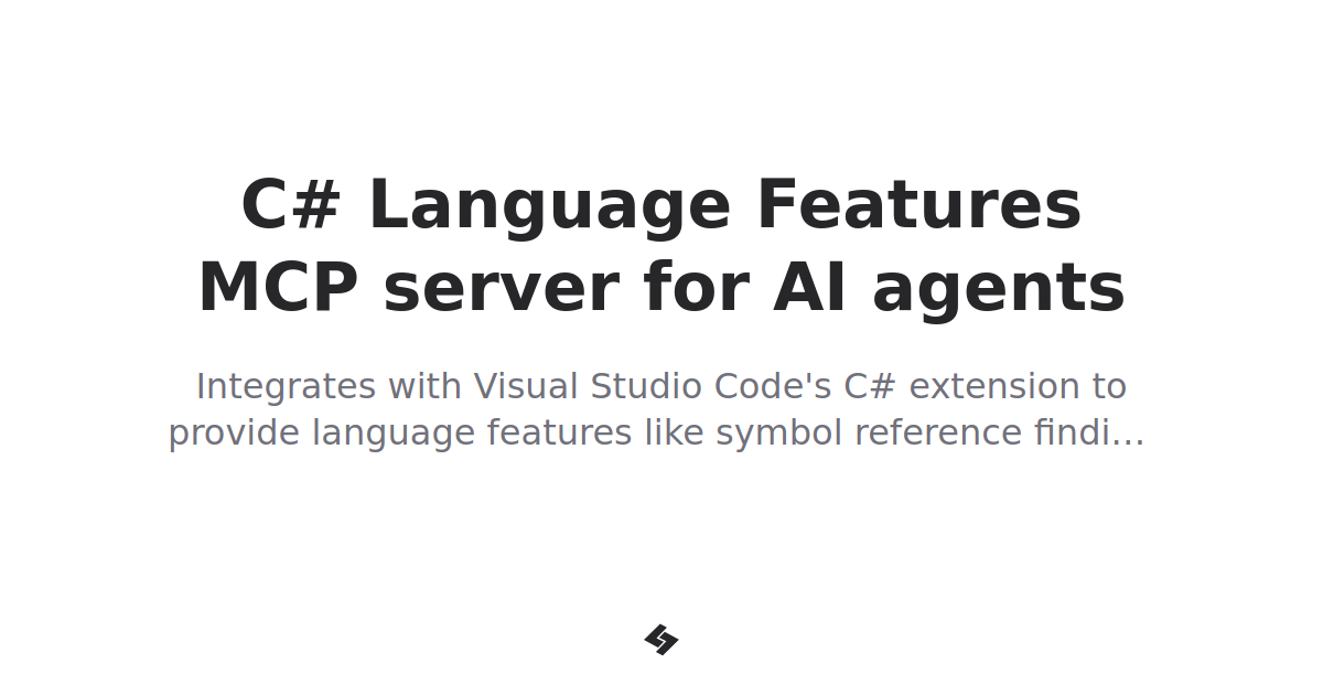 C# Language Features MCP server for AI agents