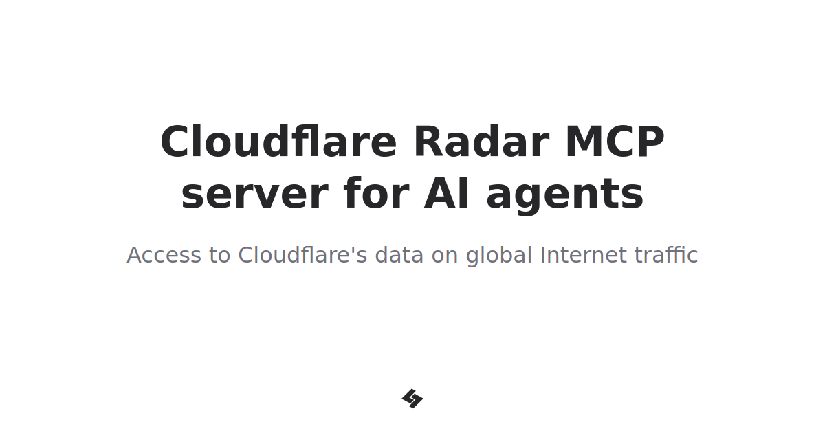 Cloudflare Radar MCP server for AI agents