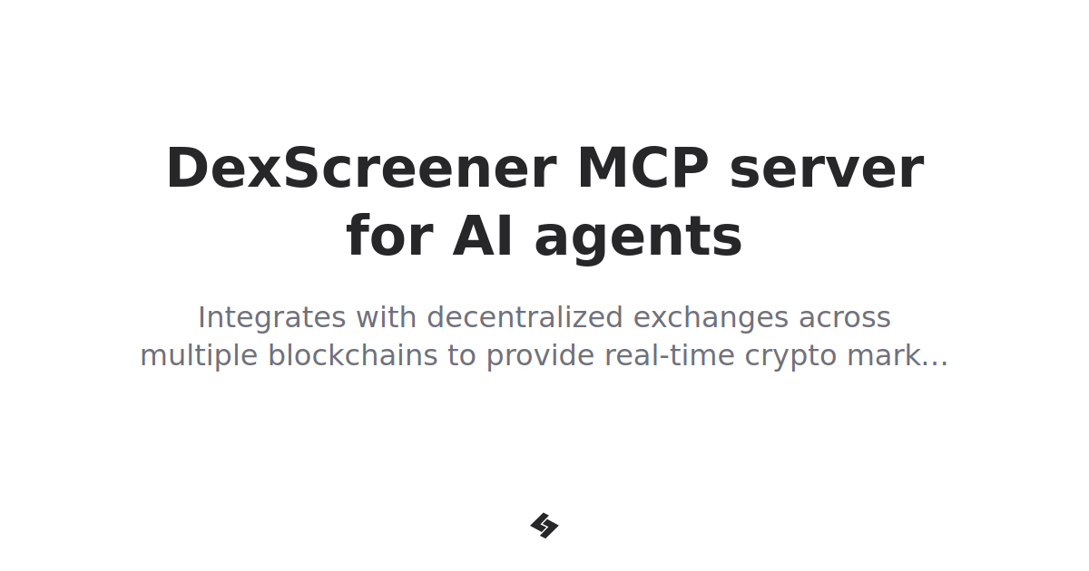 DexScreener MCP server for AI agents