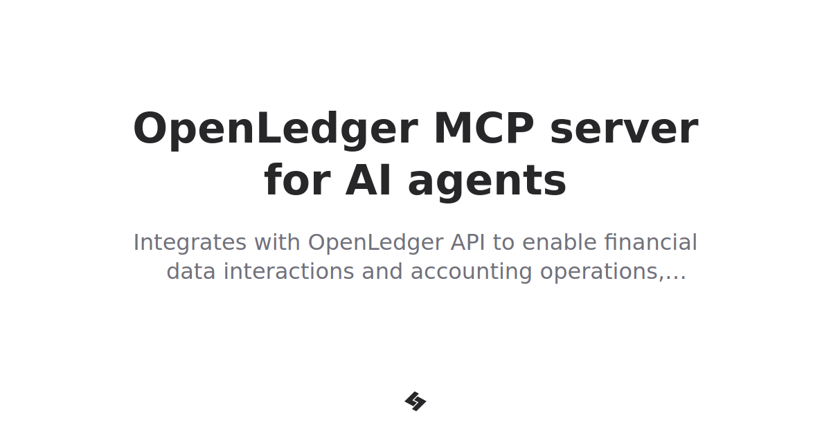 OpenLedger MCP server for AI agents