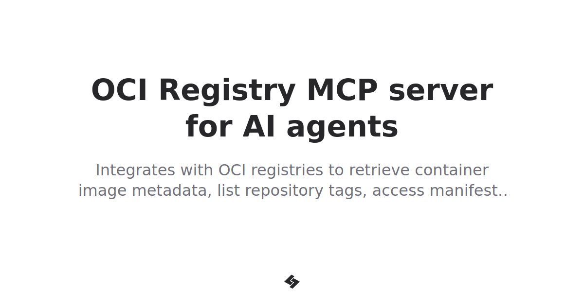 OCI Registry MCP server for AI agents