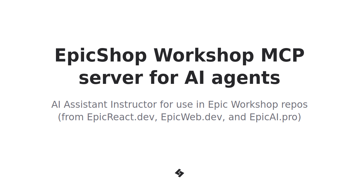 EpicShop Workshop MCP server for AI agents