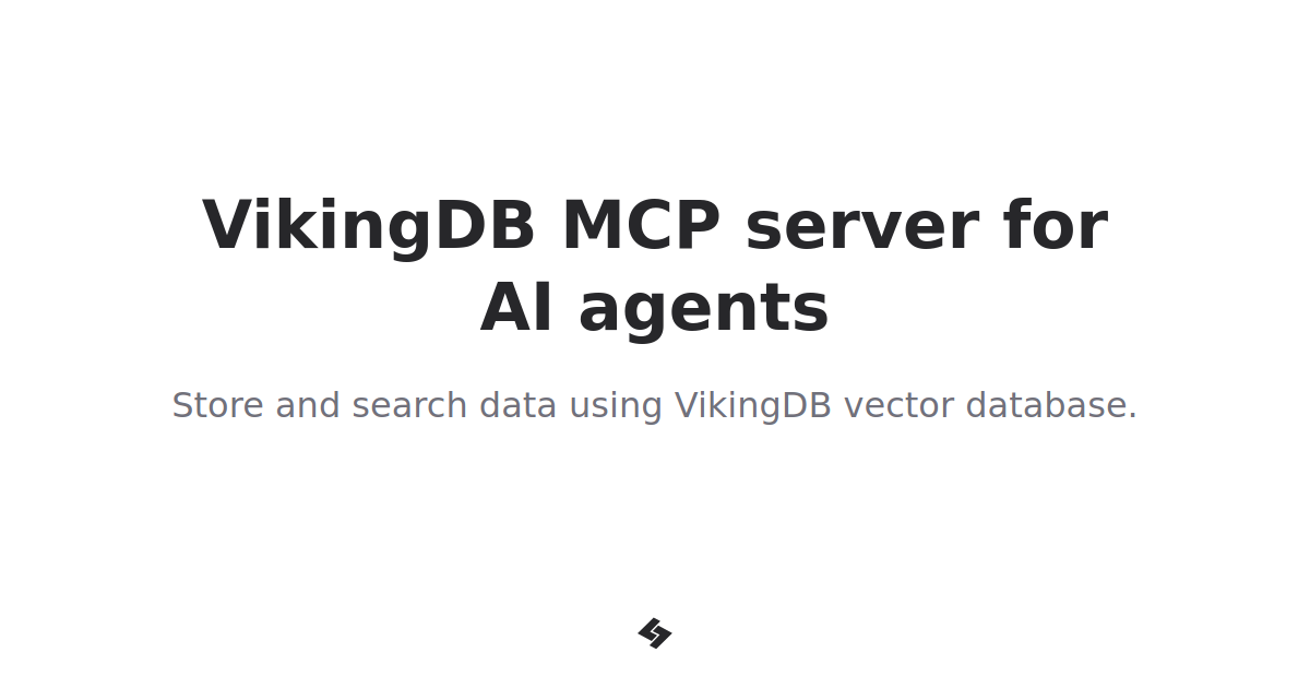 VikingDB MCP server for AI agents