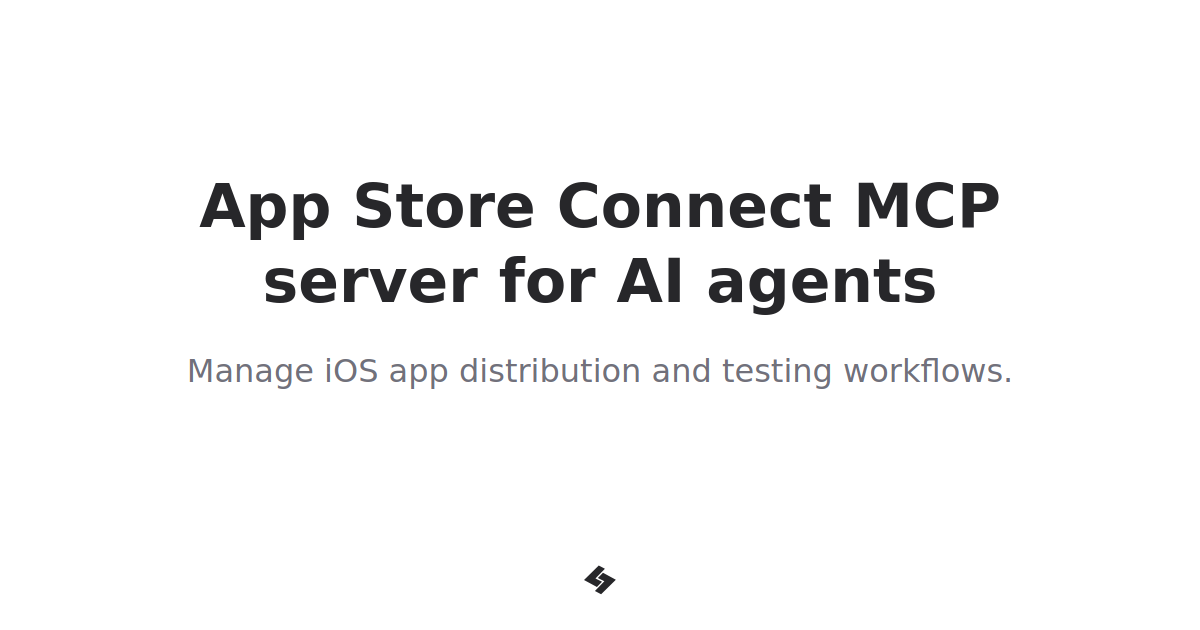 App Store Connect MCP server for AI agents