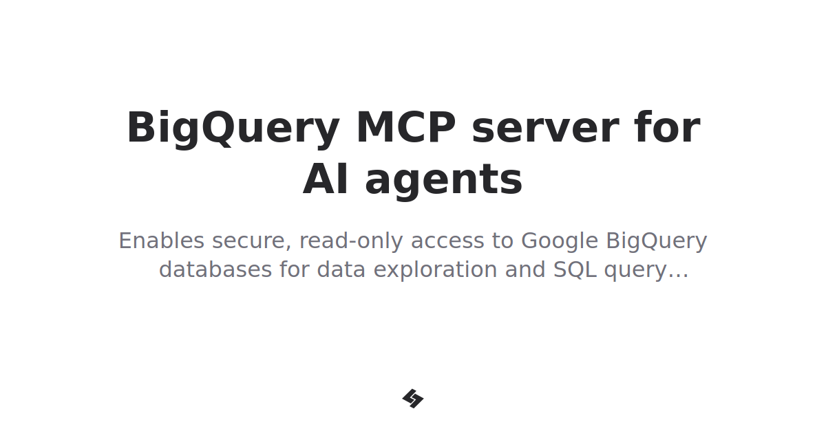 BigQuery MCP server for AI agents