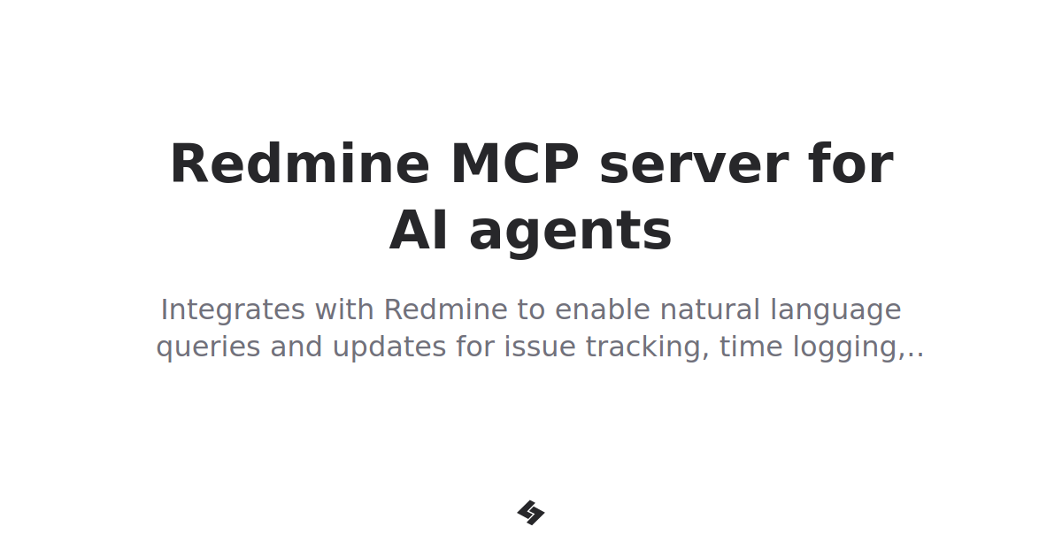 Redmine MCP server for AI agents