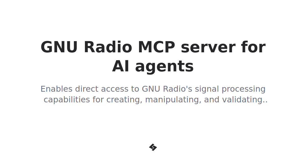 GNU Radio MCP server for AI agents