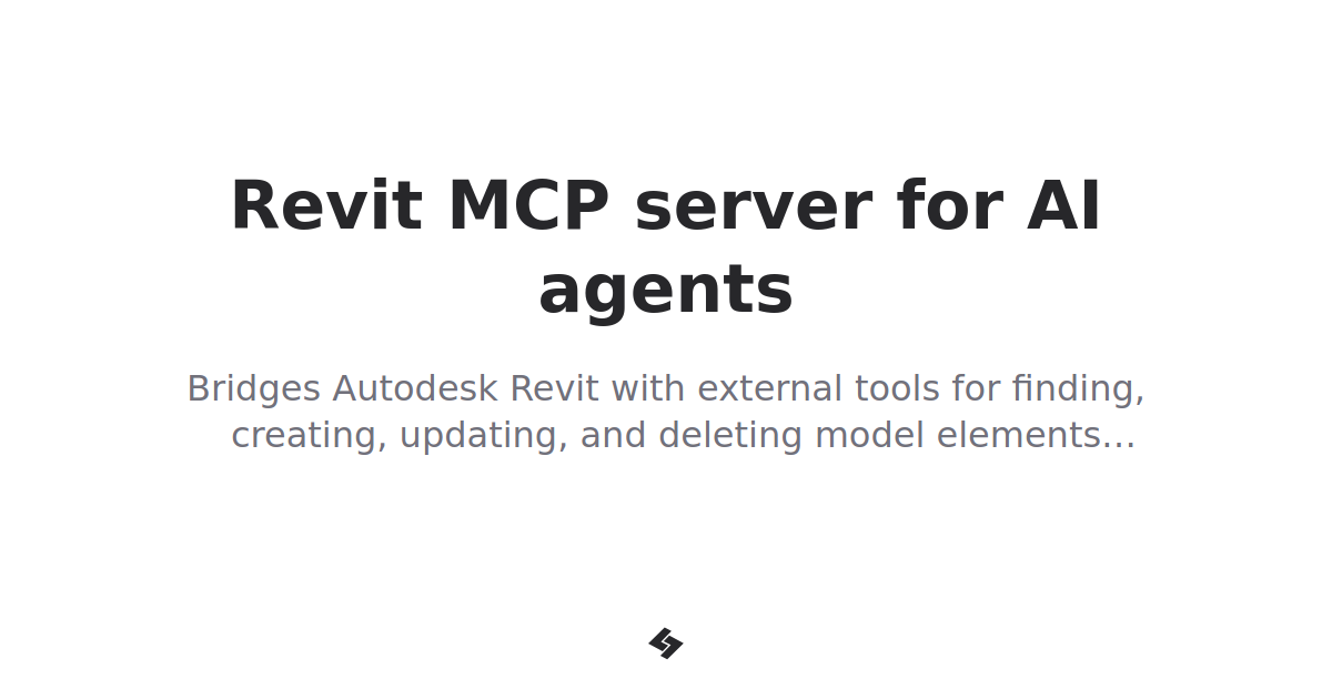 Revit MCP server for AI agents