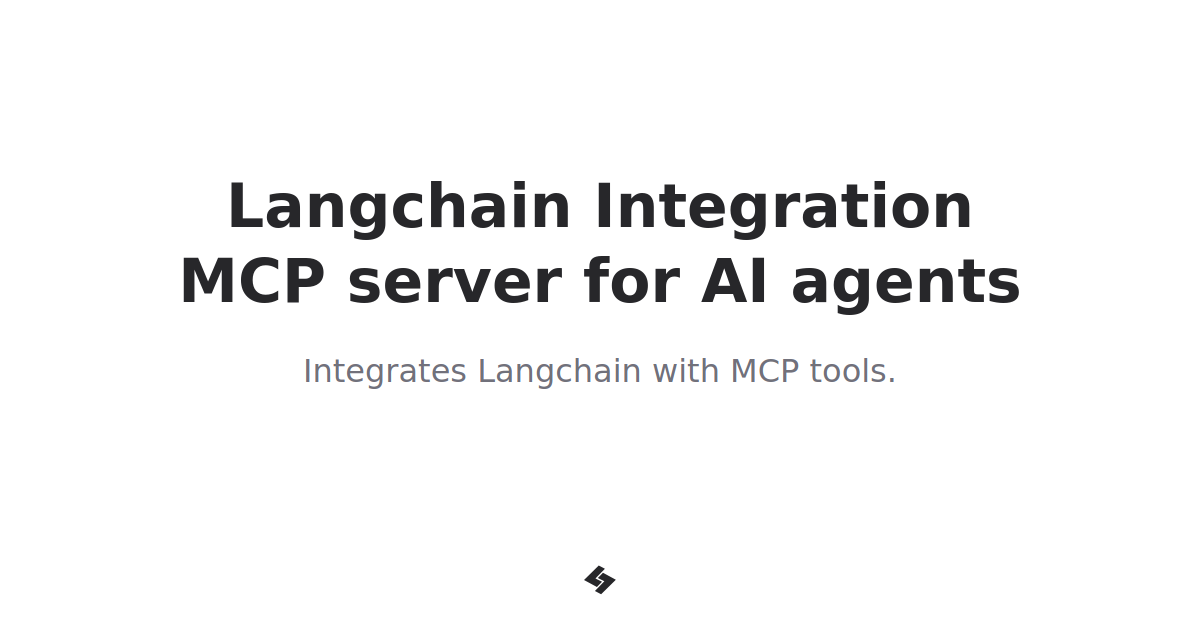 Langchain Integration MCP server for AI agents