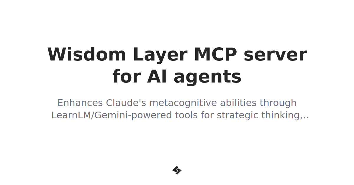 Wisdom Layer MCP server for AI agents