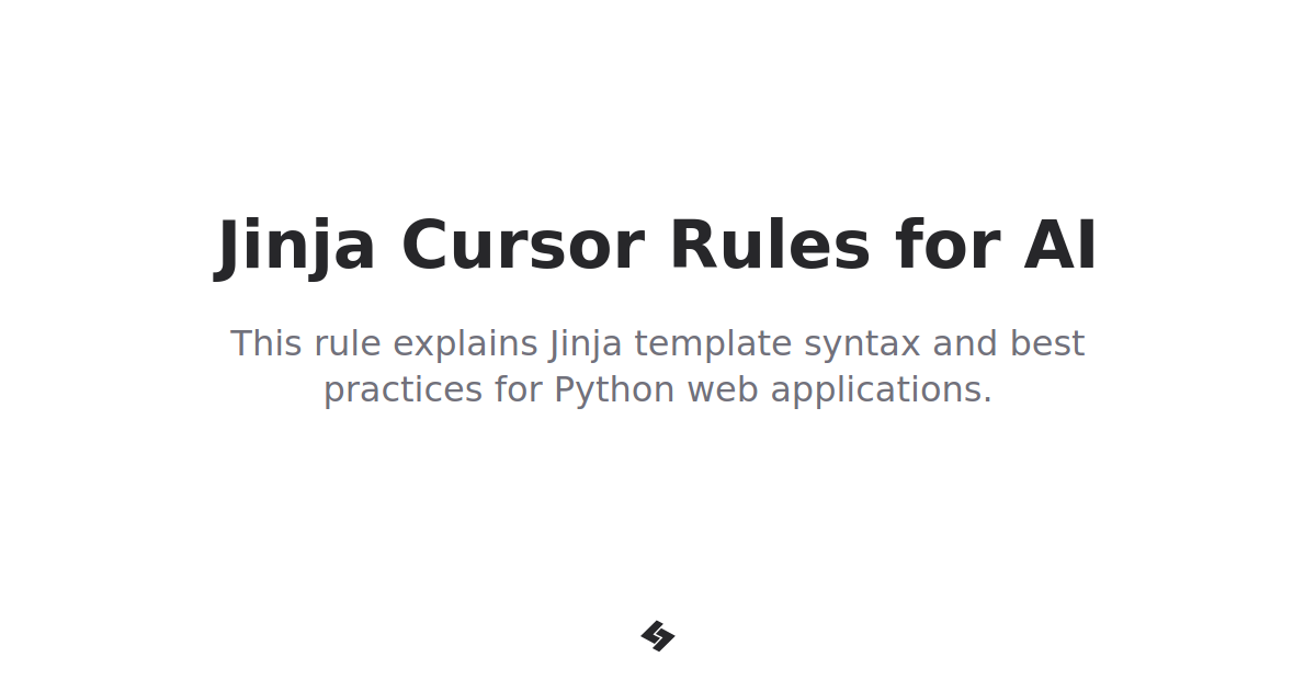 Jinja Cursor Rules for AI