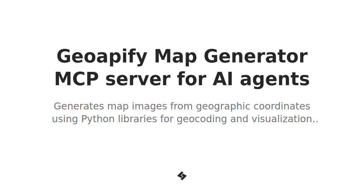Geoapify Map Generator MCP server for AI agents