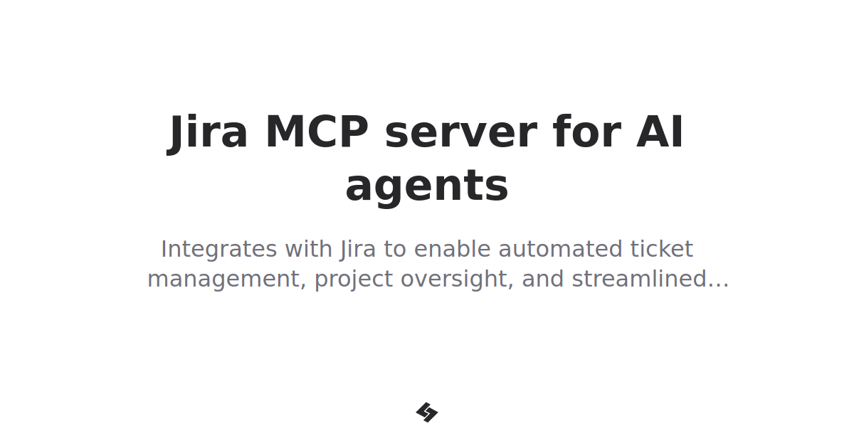 Jira MCP server for AI agents