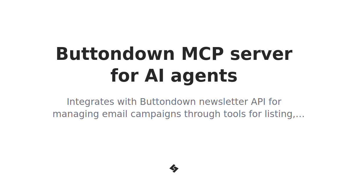 Buttondown MCP server for AI agents