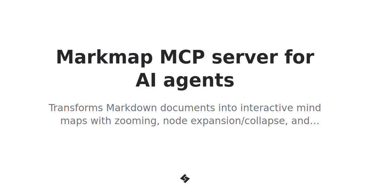 Markmap MCP server for AI agents