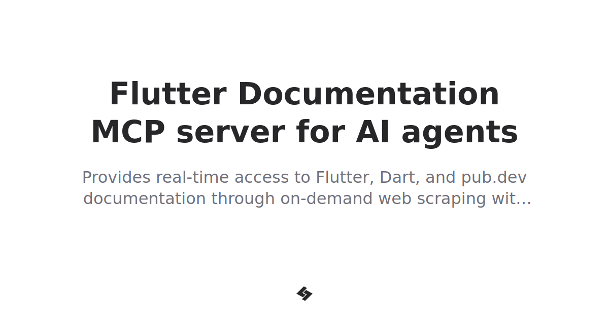 Flutter Documentation MCP server for AI agents