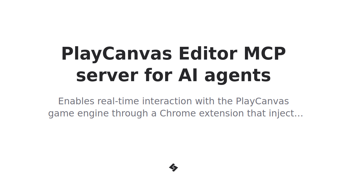 PlayCanvas Editor MCP server for AI agents