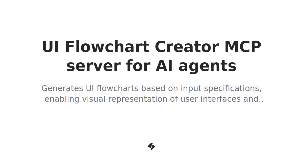 UI Flowchart Creator MCP server for AI agents