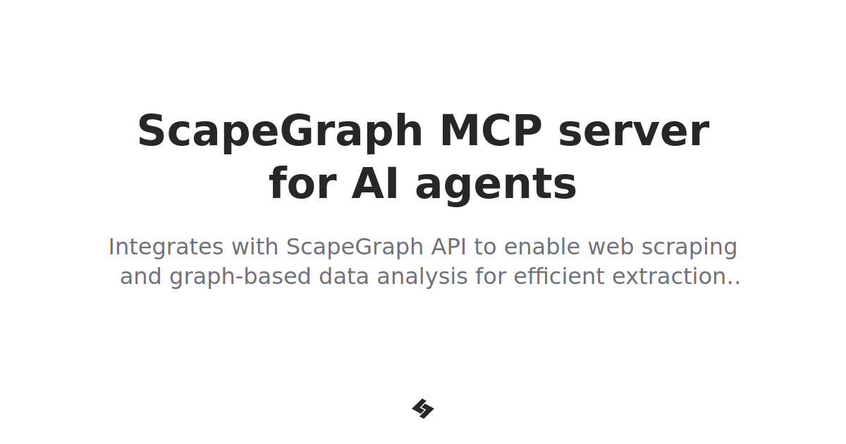 ScapeGraph MCP server for AI agents