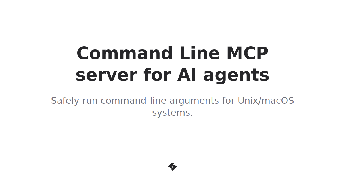 Command Line MCP server for AI agents
