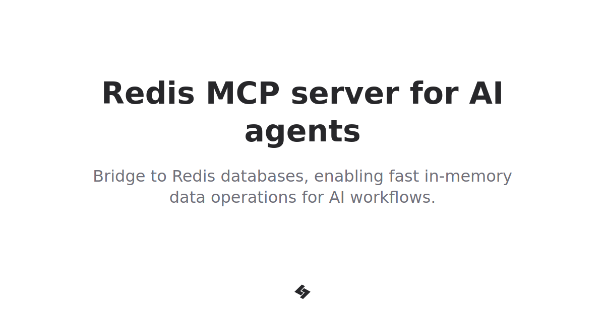 Redis MCP server for AI agents