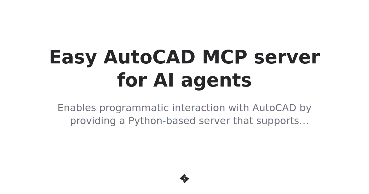 Easy AutoCAD MCP server for AI agents