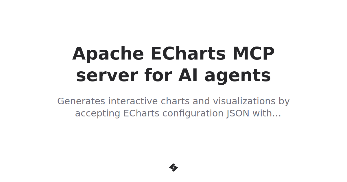Apache ECharts MCP server for AI agents