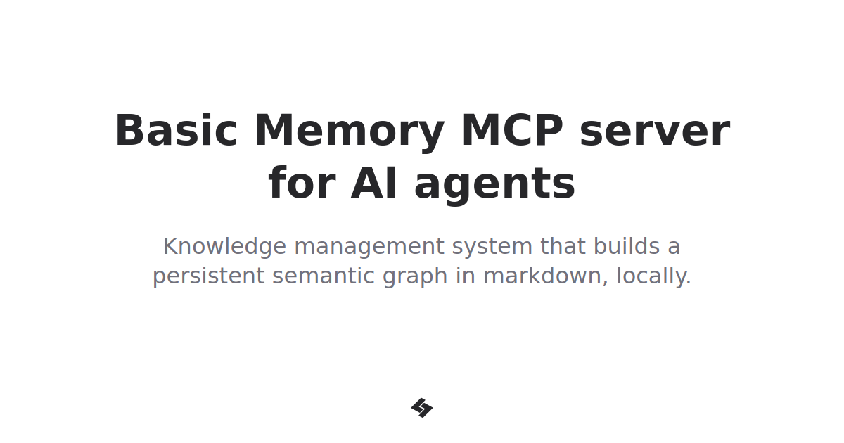 Basic Memory MCP server for AI agents