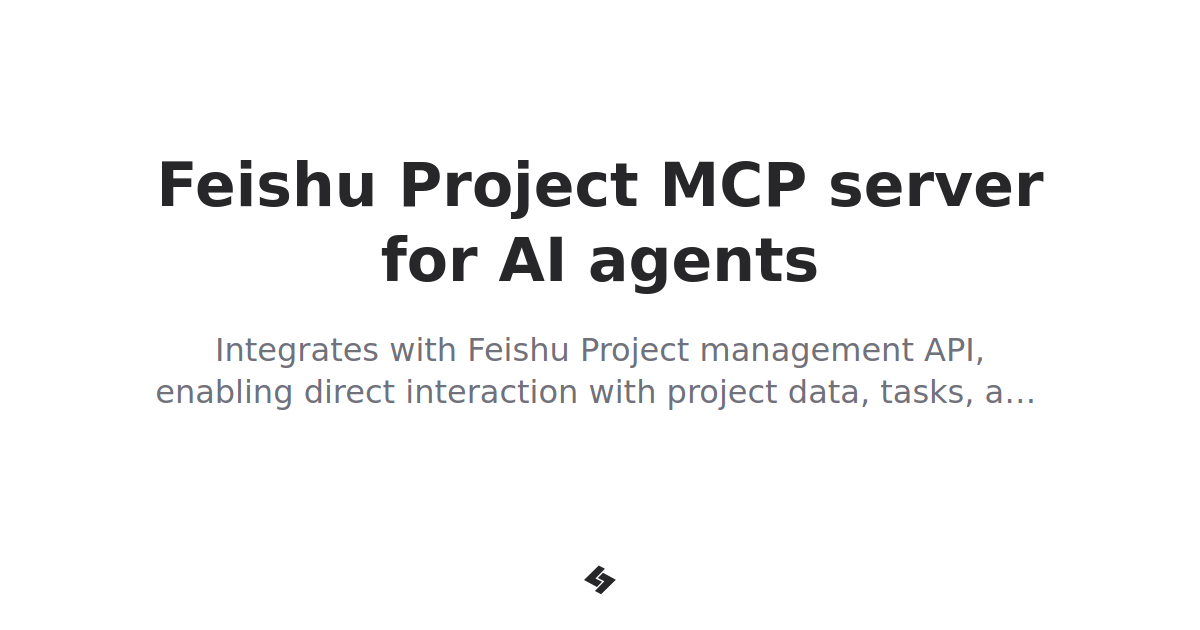 Feishu Project MCP server for AI agents