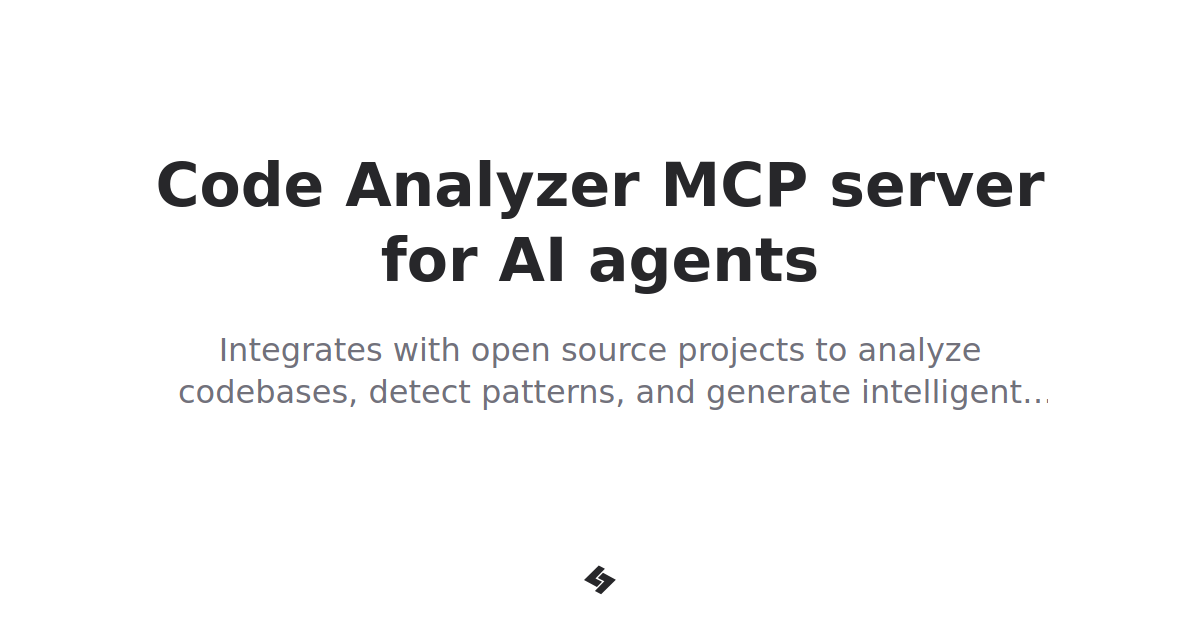 Code Analyzer MCP server for AI agents