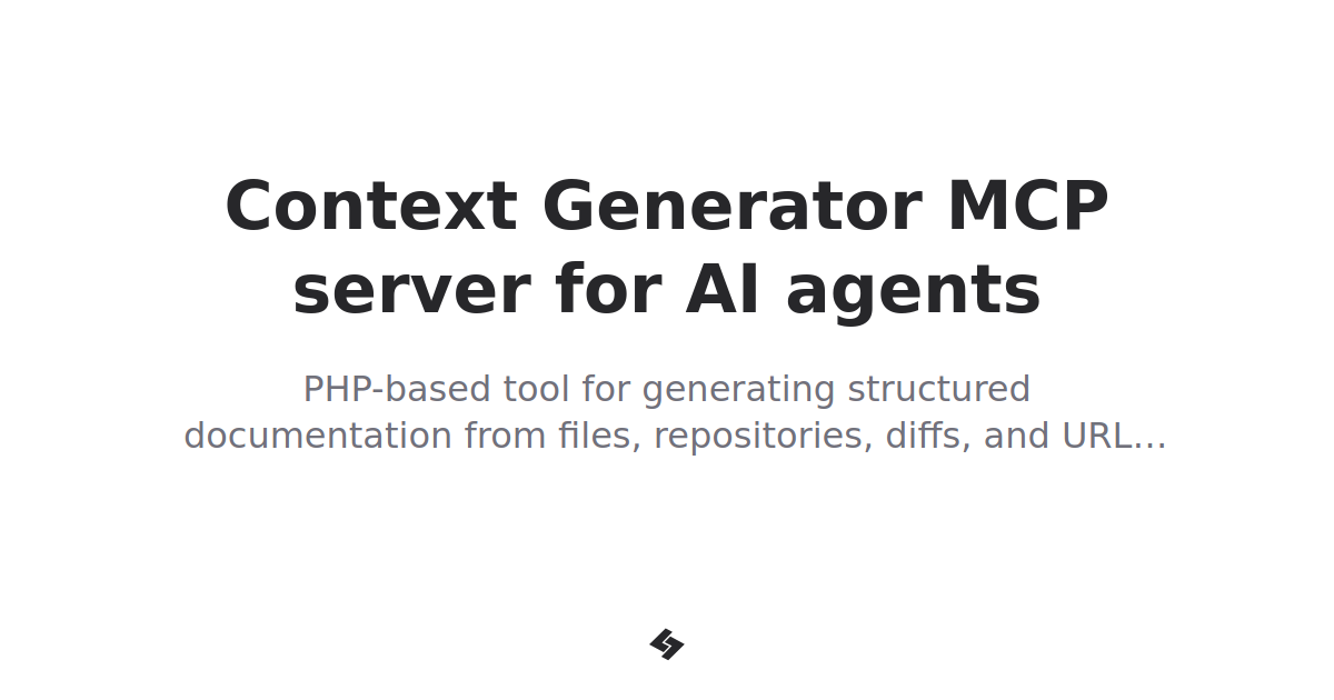 Context Generator MCP server for AI agents