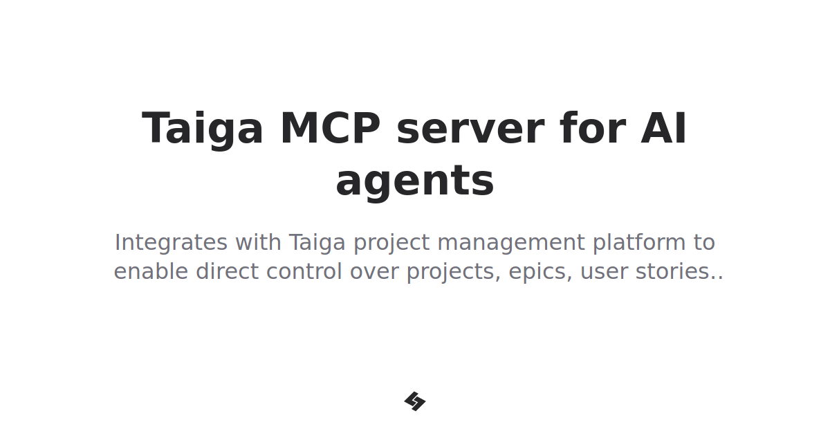 Taiga MCP server for AI agents