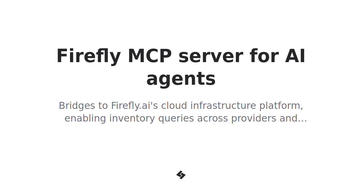 Firefly MCP server for AI agents