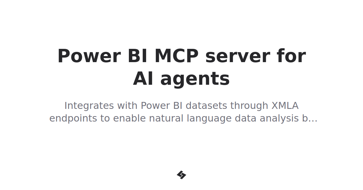 Power BI MCP server for AI agents