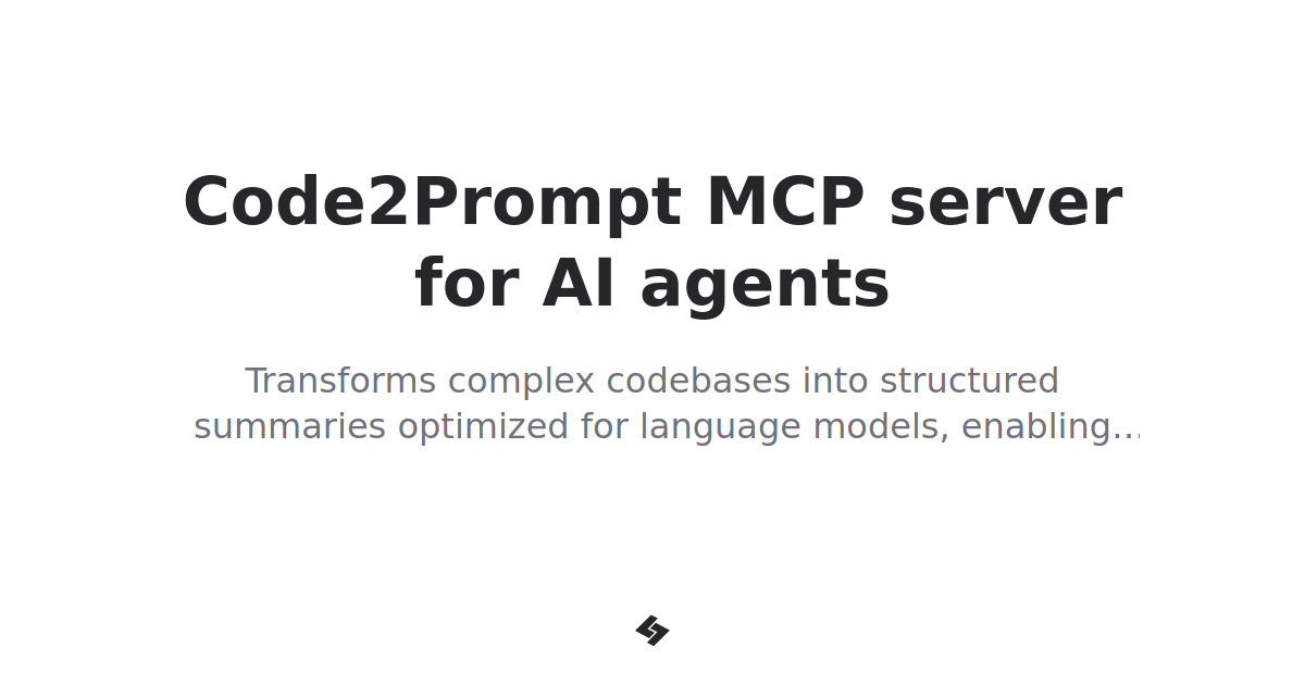Code2Prompt MCP server for AI agents