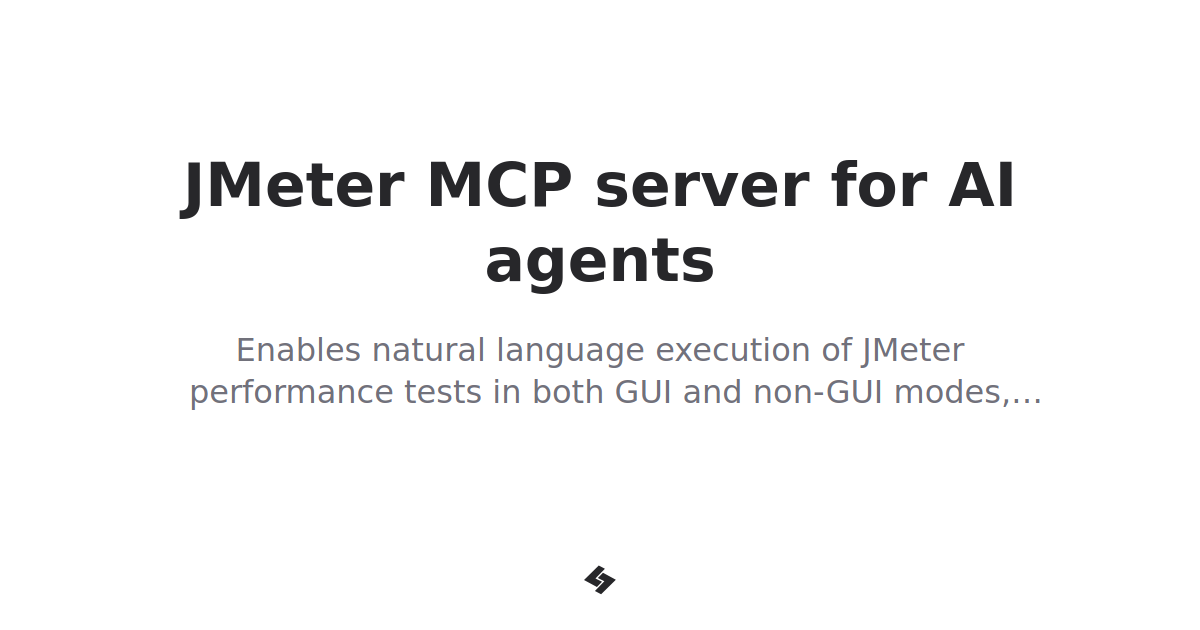 JMeter MCP server for AI agents