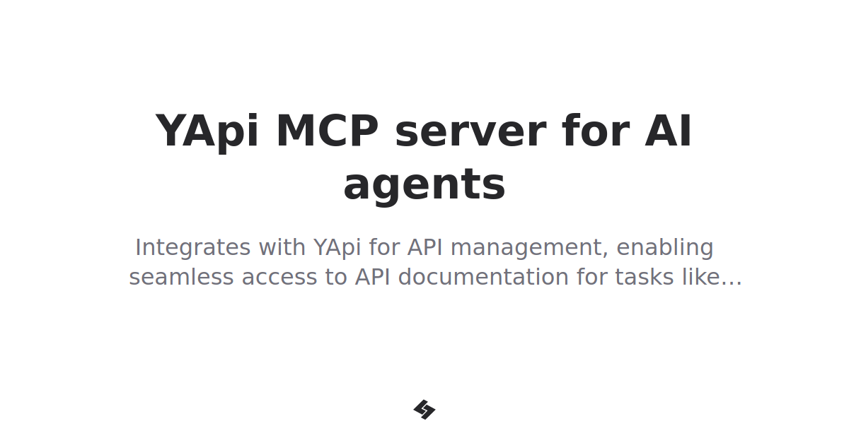 YApi MCP server for AI agents