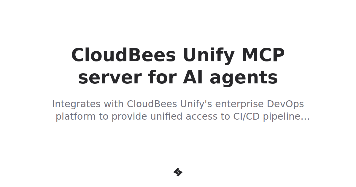 CloudBees Unify MCP server for AI agents