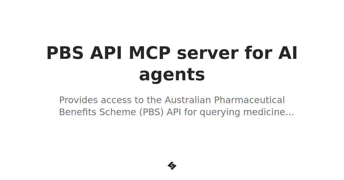 PBS API MCP server for AI agents