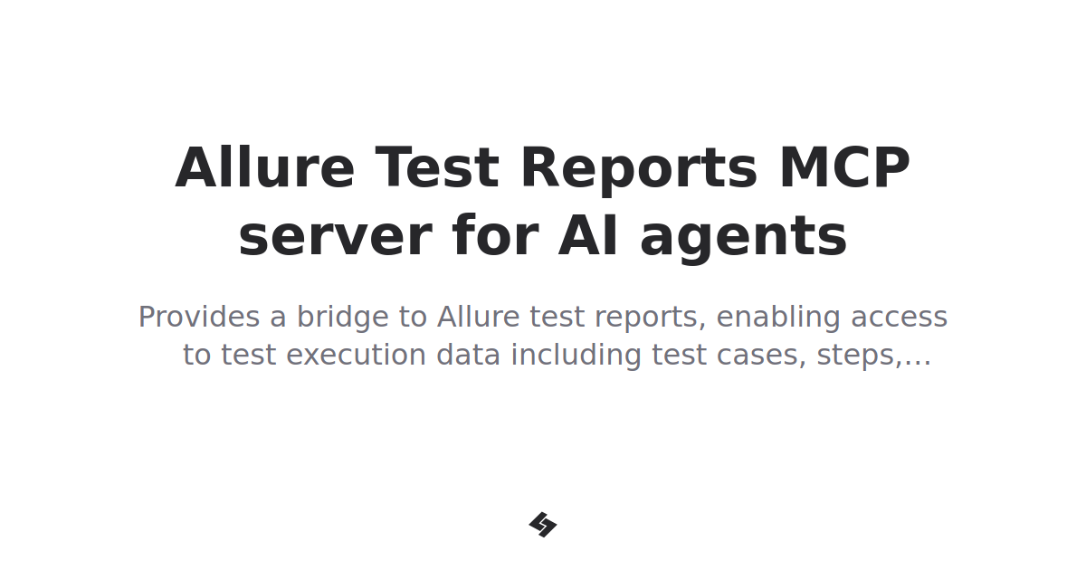 Allure Test Reports MCP server for AI agents