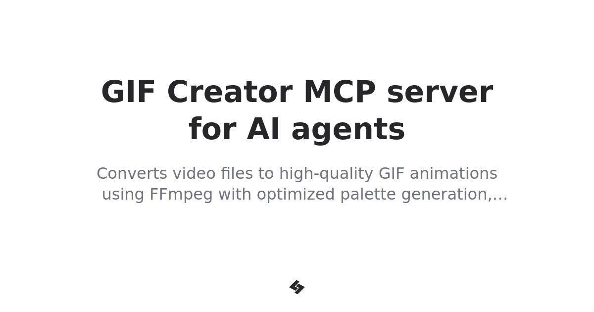 GIF Creator MCP server for AI agents