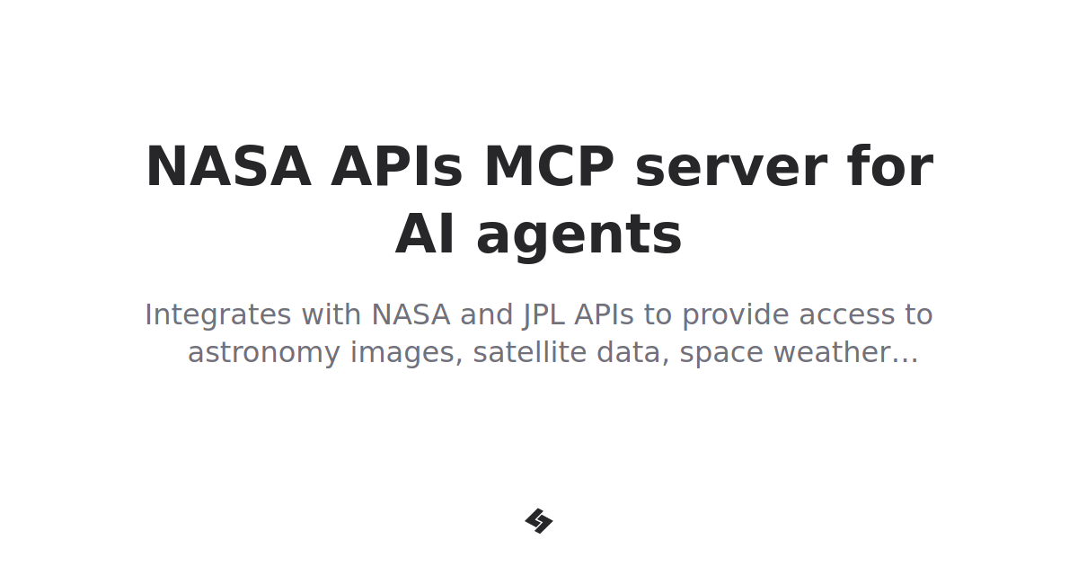 NASA APIs MCP server for AI agents
