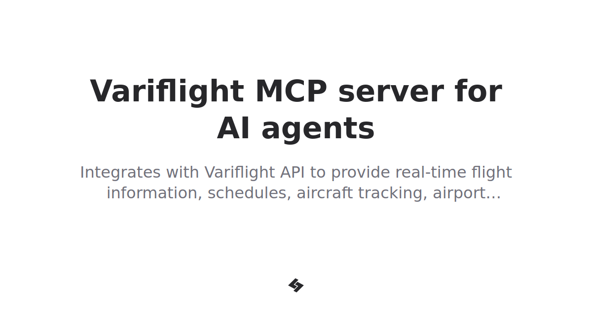 Variflight MCP server for AI agents