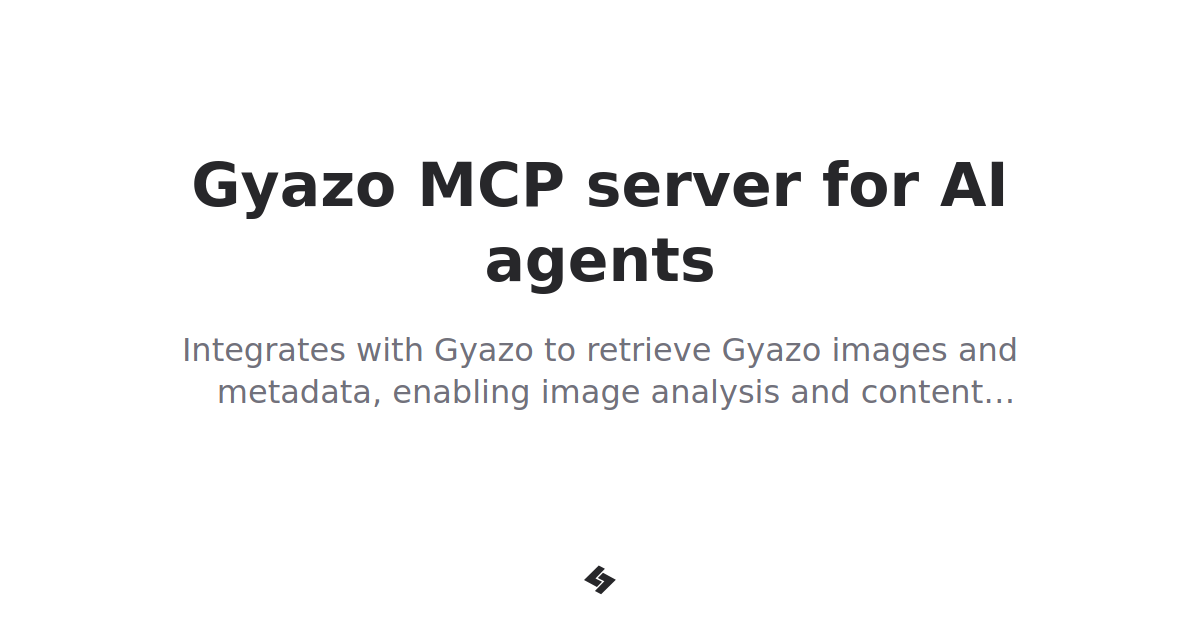 Gyazo MCP server for AI agents