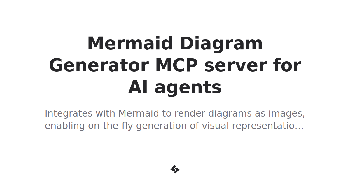 Mermaid Diagram Generator MCP server for AI agents