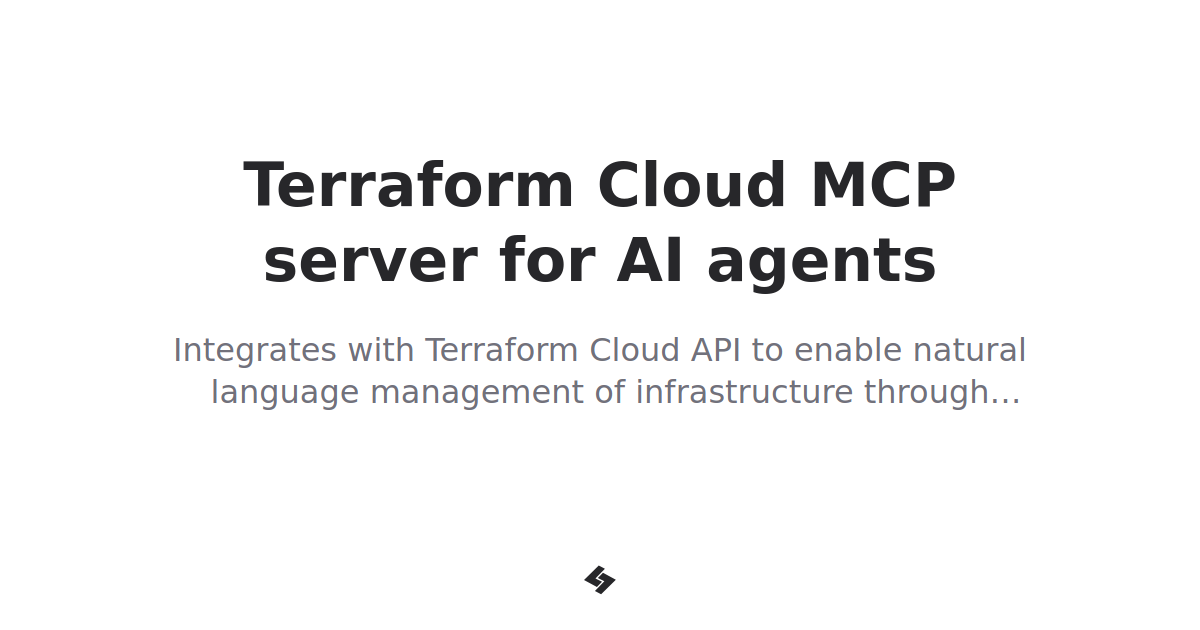 Terraform Cloud MCP server for AI agents