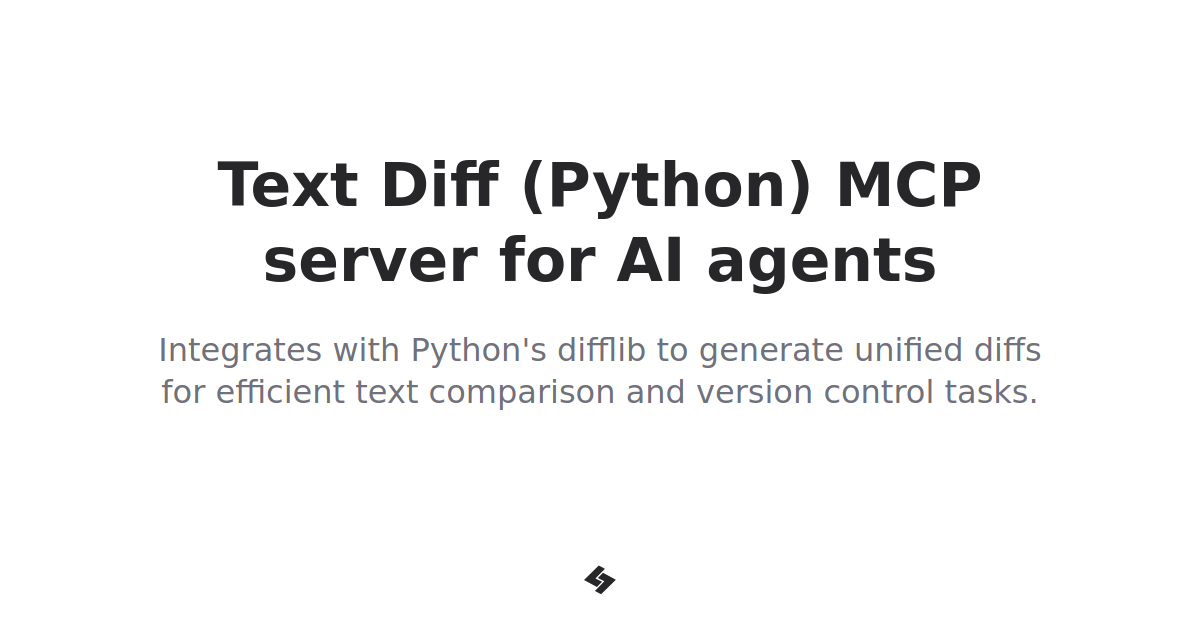 Text Diff Python Mcp Server For Ai Agents 2944