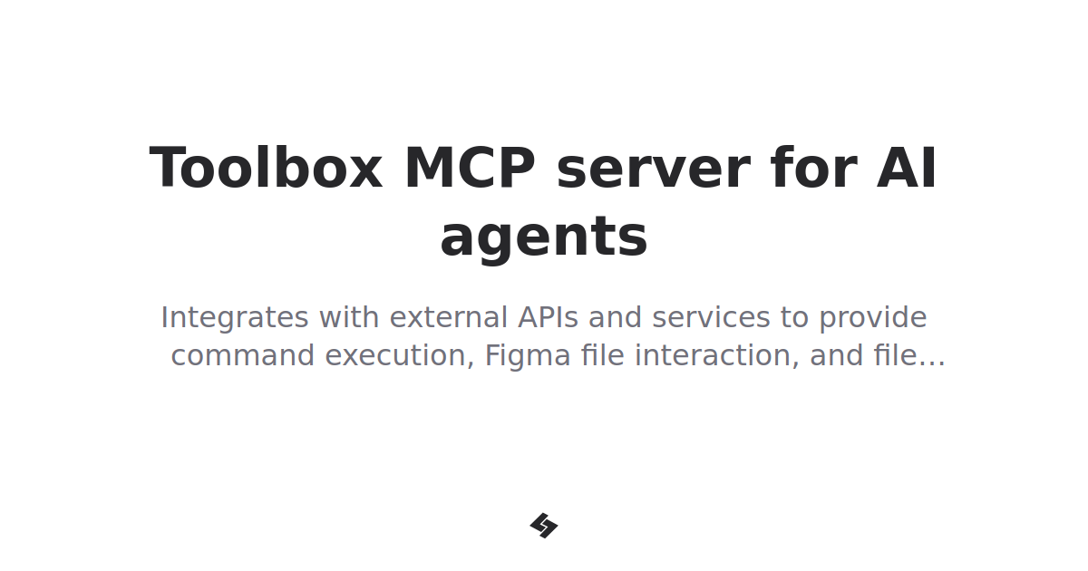 Toolbox MCP server for AI agents