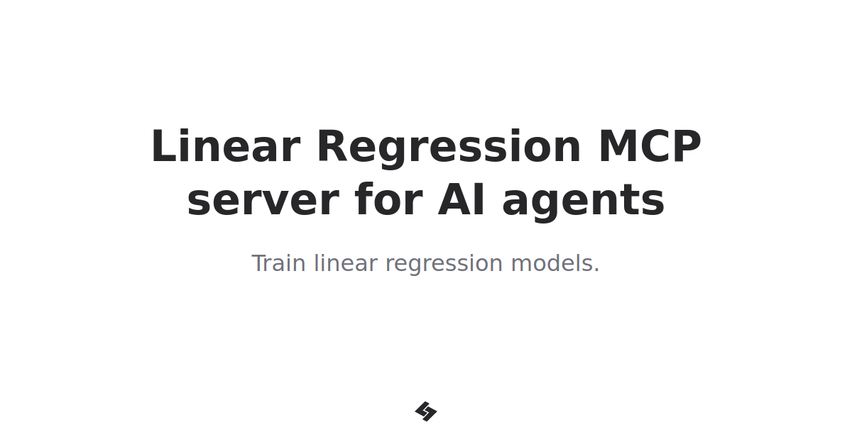 Linear Regression MCP server for AI agents